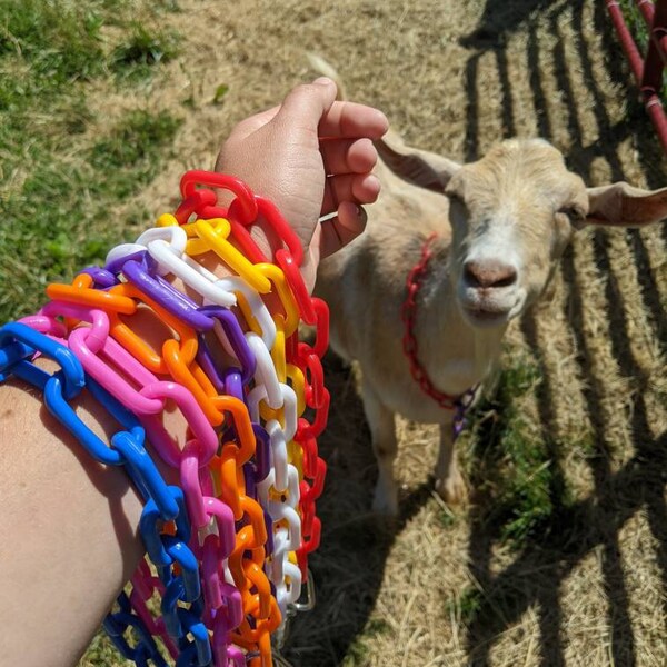 Goat Collar Plastic 6mm Chain With Metal Quick Link 20", 28" and 36" - Etsy