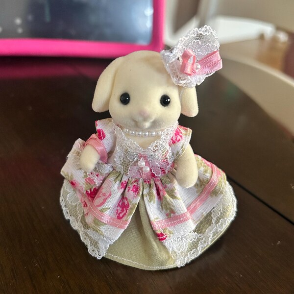 MOTHER DRESS Original Hand-made Clothes for Calico Critters Doll - Lacy ...