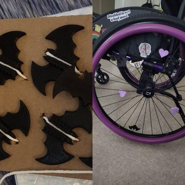 6x Bat Bike Spoke Decorations - Spooky Bicycle Gift, Gothic Bike ...