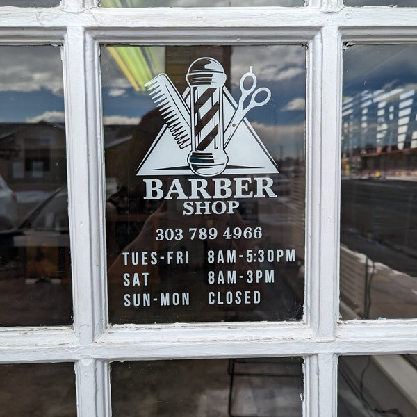 Printable Store Hours Decal | Business Hours Decal | Custom Storefront ...