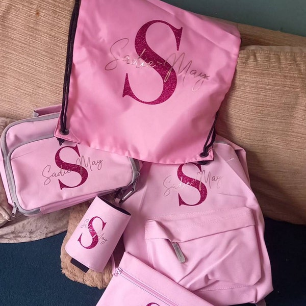 Personalised Back to School Set I Custom Name Back Pack for Kids Boys ...