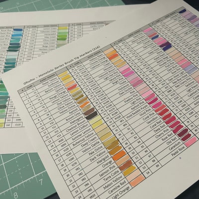 Kalour LARGE PRINT 300 Colored Pencil Set DIY Color Chart - Etsy