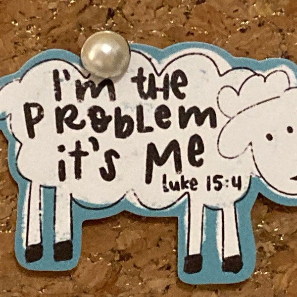 Problem Sheep Christian Vinyl Sticker - Perfect for Laptops, Tumblers ...