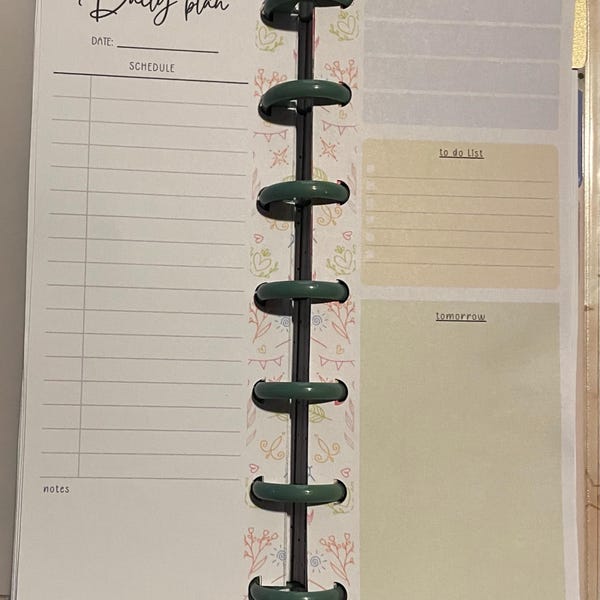 Skinny Mini Happy Planner Printables in Pink, Monthly Inserts for Disc ...