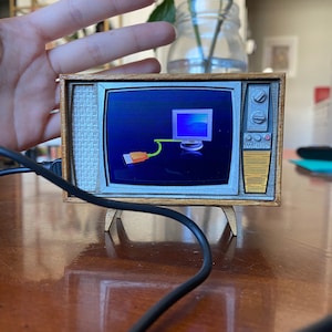 Miniature Modern Real Working TV 1/12 Scale for Dollhouse and - Etsy