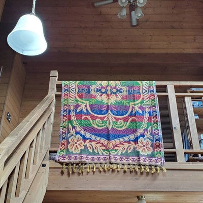 Indian Hand Embroidered Gujarati Tapestry Vintage Boho Banjara Wall ...