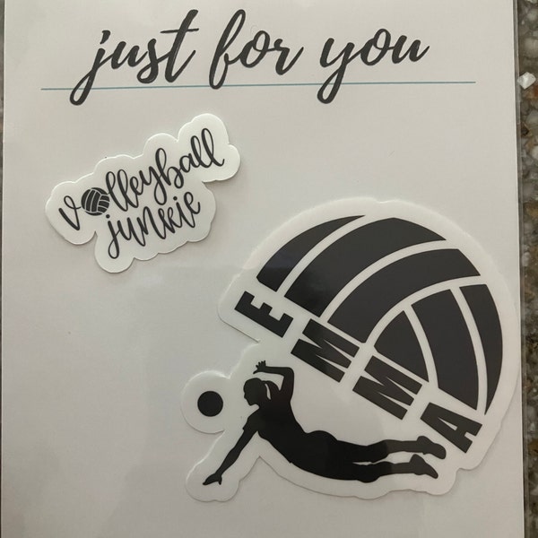 Personalized Volleyball Name Sticker, Custom Name Sticker, Volleyball ...