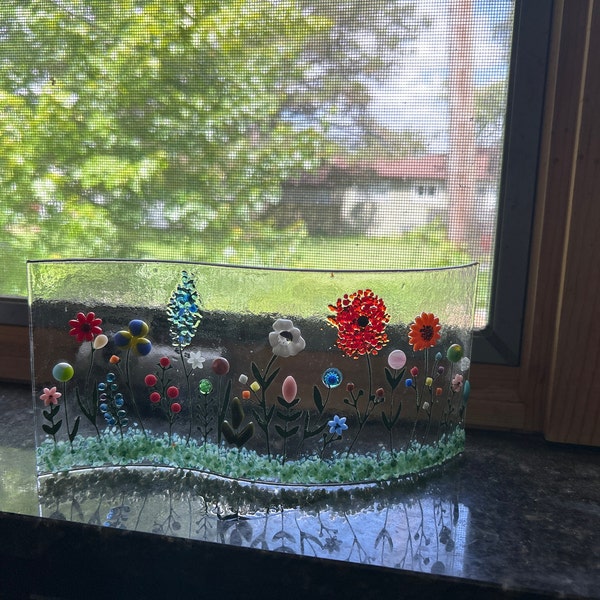 Autumn Tree Fused Glass Night Light, Bringing the Outdoors In, Bedroom ...