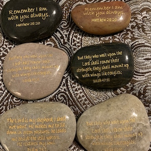 Engraved River Rocks Scripture Verses, Sold Individually - Etsy