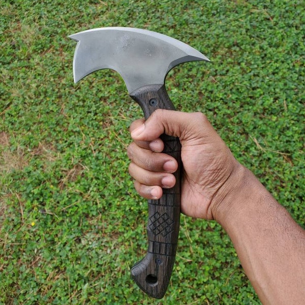 Double Blade Axe Handmade, Double Head Axe, Viking Long Axe, Two Handed ...