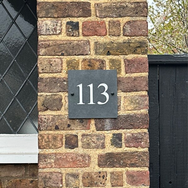 Quality Deep Engraved Slate House Sign With Your Name or Number or Both ...