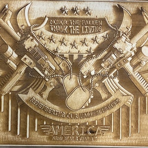 Digital Design File - Fallen Heroes - Glowforge - Laser Ready - Engrave ...