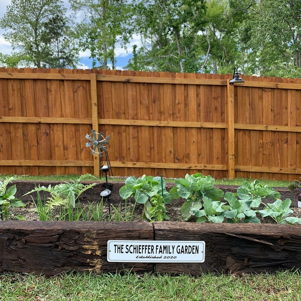 Family Garden Sign, Personalized Since Established Date Sign, Custom ...