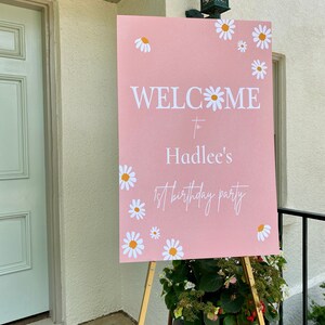Daisy Birthday Party Welcome Sign Little Miss One-derful Birthday Party ...