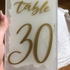 Back Painted Acrylic Wedding Table Number Sign - Etsy