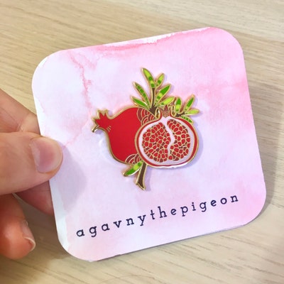Pomegranate Enamel Pin - Etsy