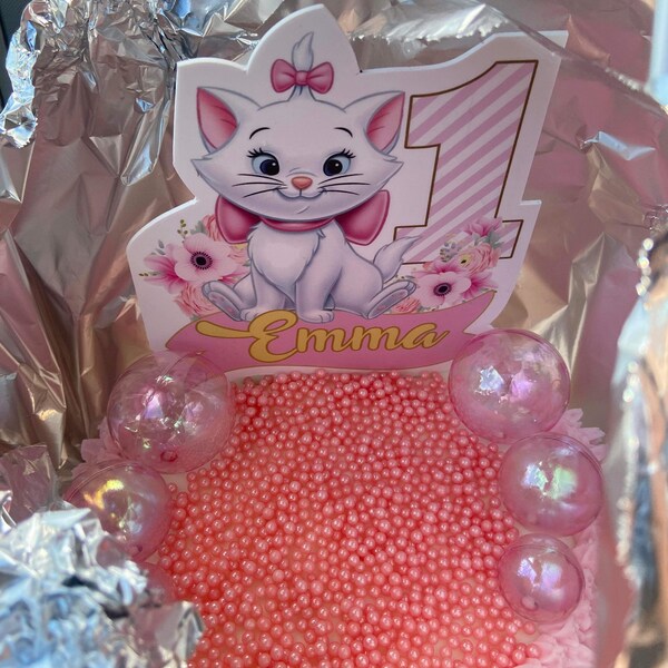 Printable Marie Cake Topper, Marie Aristocats Customized Cake Topper ...