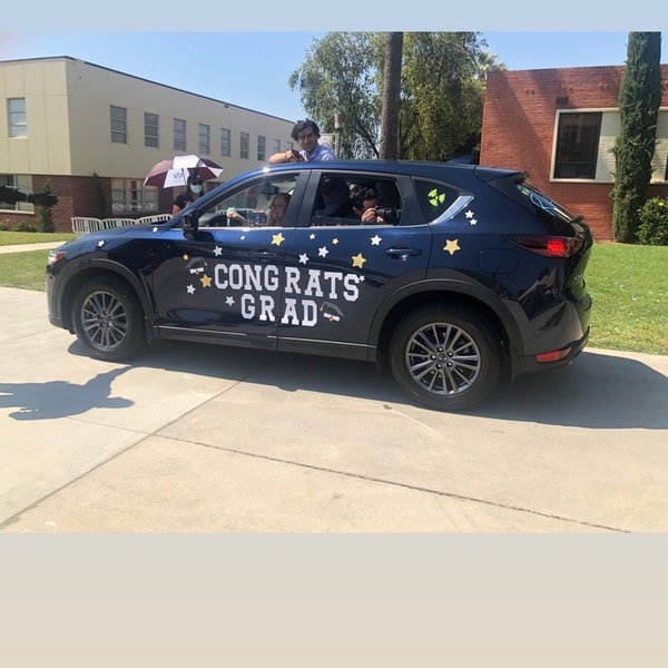 Magnetic Car Decoration Congrats Grad Banners | Graduation Car Parade ...