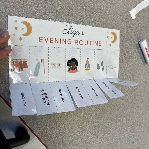 Editable Morning & Evening Routine Chart, Visual Schedule (digital ...