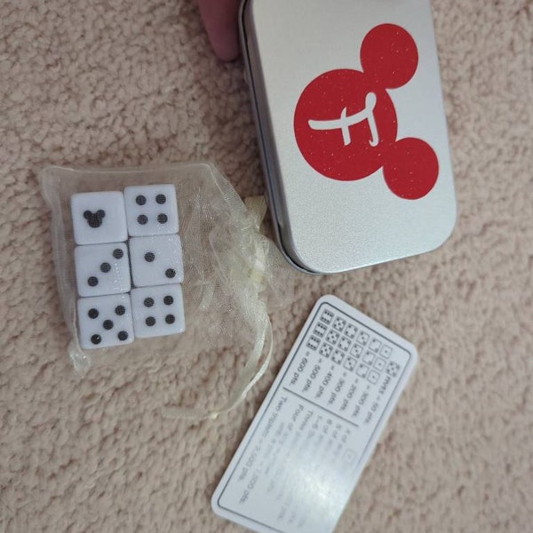 Mickey Farkle Game Sets - 6 Mouse Dice and Instructions in Each Tin ...