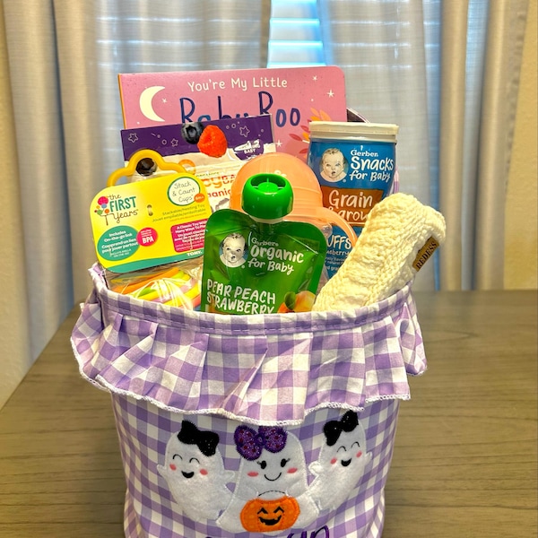 Halloween Basket Girl Ruffle Basket Bunny Boy Basket Candy Gift Bucket ...