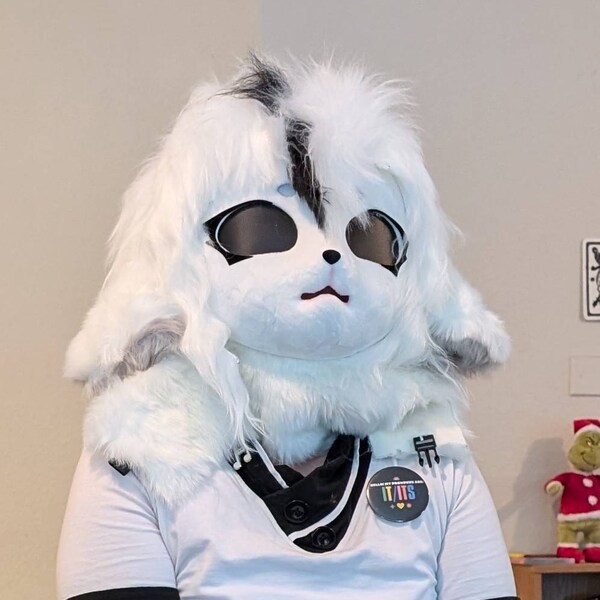 Pink-bombing Star Eye Kitty Fursona Kig Mask Head, Cosplay Furrysuit ...