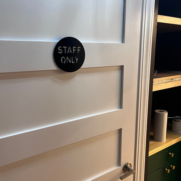 Aluminum Staff Only Sign for Door. Employees Only. Office Door Sign ...