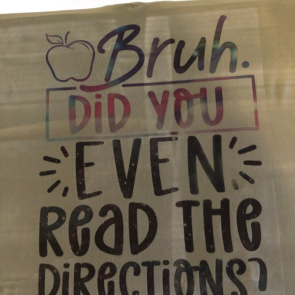 Bruh Did You Even Read the Directions Svg ,back to School Svg,funny ...