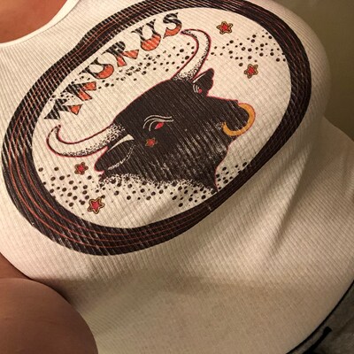 Ribbed Tank With ZODIAC SIGN Vintage Inspired Graphics - Etsy