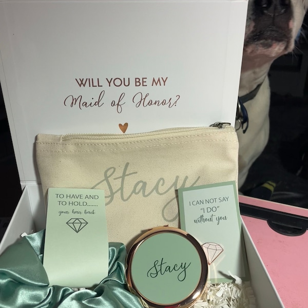 Personalized Bridesmaid Proposal Gift Box: Sage Green Luxury Set - Etsy