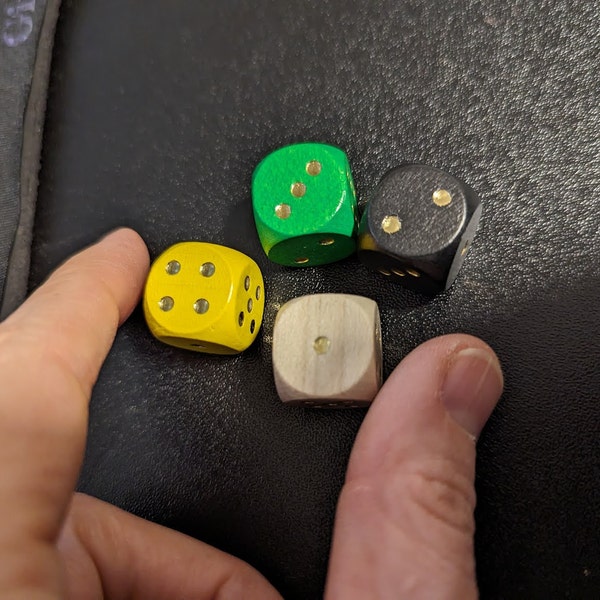 Fancy Wooden Dice - Individual Colors - Etsy