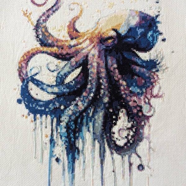 Octopus Cross Stitch Pattern 7 Instant PDF Download - Octopus ...