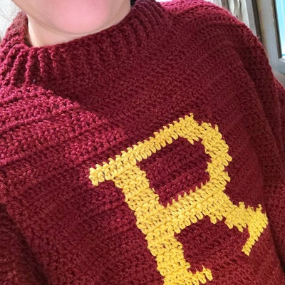 CROCHET PATTERN Sweater With Letter - Etsy