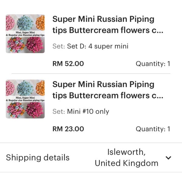 Mini Super Mini Russian Piping Tips Regular and Other Sizes Buttercream ...