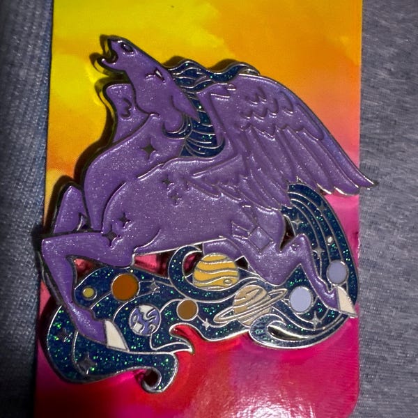 2021 3 Simone Pink and Blue Mermaid Enamel Pin the Big Pin - Etsy