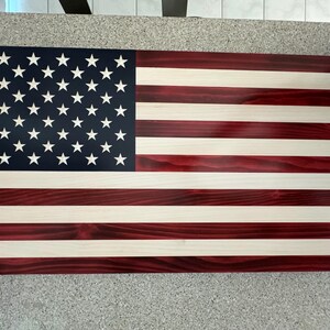 Air Force Wooden Flag, Split USA Flag With Seal, Charred, Patriotic ...