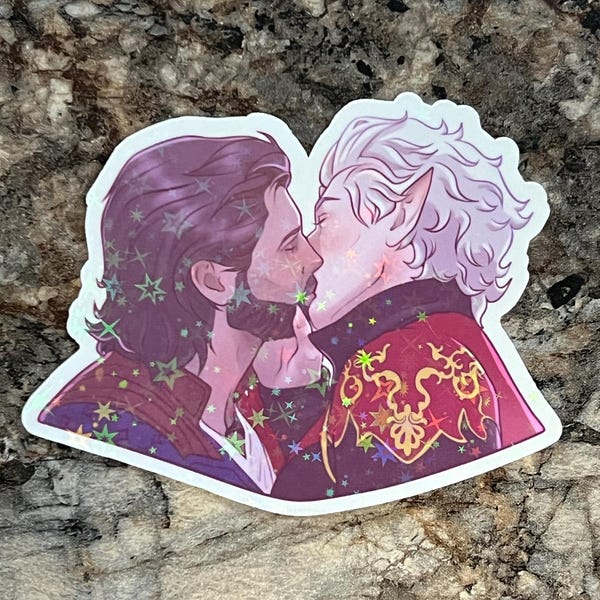 Holographic Bloodweave Gale & Astarion Baldur's Gate 3 Sticker - Etsy