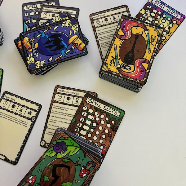 Printable Monk Blank Spell Cards - Dnd 5e - Full Colour - Fillable PDF ...