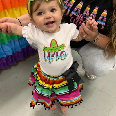 Fiesta Theme Outfit, Serape Skirt, Birthday Fiesta Outfit, Fiesta Party ...