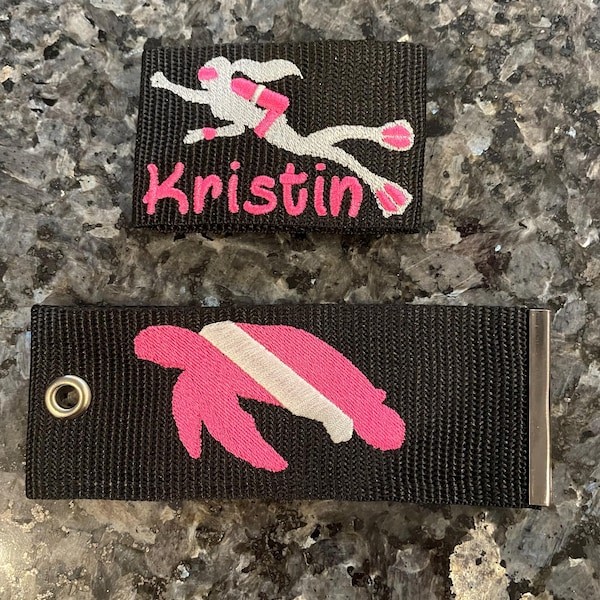 Luggage Tag, Gear Bag, Scuba Diving Bag Tags | Embroidered ID Tags for ...