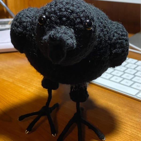 Realistic Crow Raven Corvid Amigurimi Stuffed Animal Bird Halloween ...