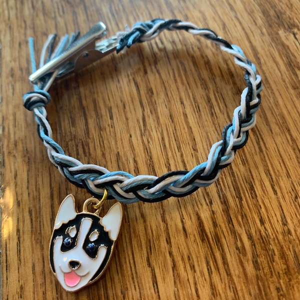 Enameled Husky Charm - Etsy
