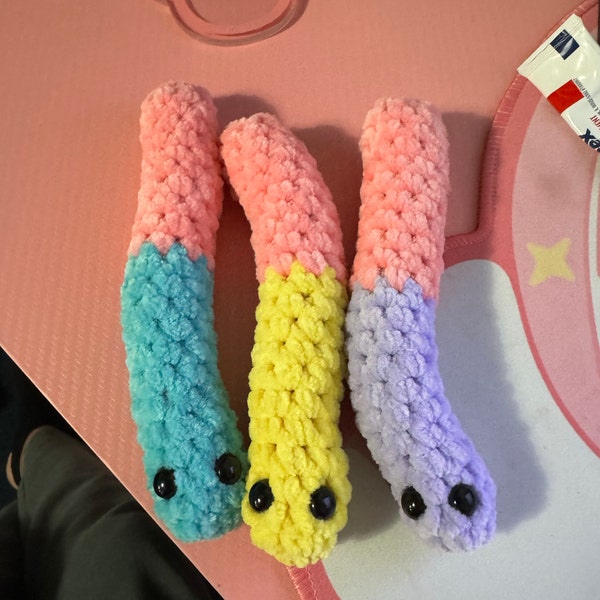 Crochet Gummy Worm | Stuffed Animal | Amigurumi | Handmade | Plushie ...