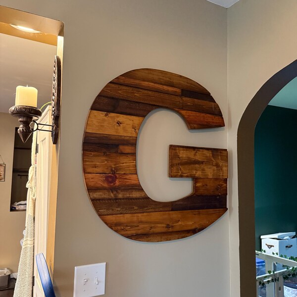 Large Wood Letters, Rustic Letter Cutout, Custom Wooden Wall Decor ...