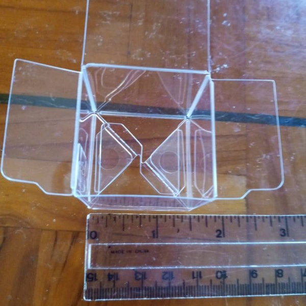 25 Premium Crystal Clear Mini CUBE Boxes 1 1/2 Inches Square for Gifts ...