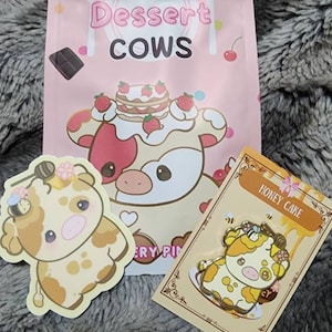 Cute Flower Cow Sticker, Rainbow Cow Sticker Set, Cow Stationary, Cute ...