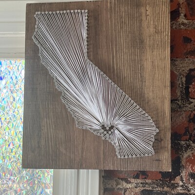 DIY State String Art Kit/ Nail Art Kit/ State String Art/ Anniversary ...