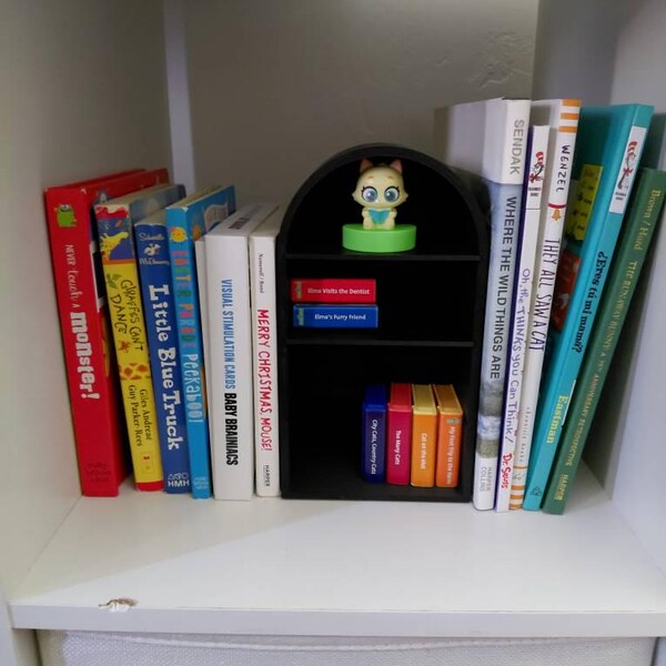Modern Mini Bookshelf BOOKEND 3d Printed Book Nook Shiplap Organizer ...