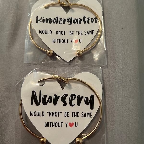 Teacher “knot” Bracelets / Teacher Gifts / Teacher Appreciation Gifts ...