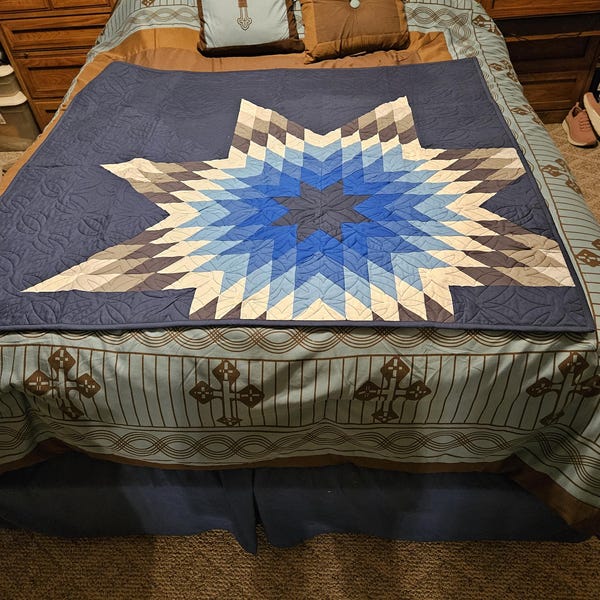 Native American Inspired Yellow & Brown Lakota Inspired Star Quilt ...